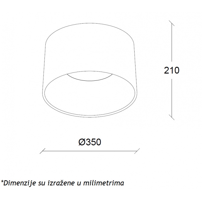 VESTA 631 PLAFONSKA SVETILJKA 24W 3000K CRNA