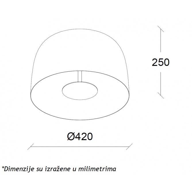 VESTA 630 PLAFONSKA SVETILJKA 20W 3000K CRVENA
