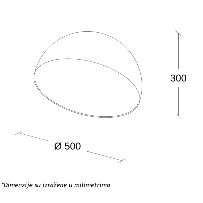 VESTA 627 PLAFONSKA SVETILJKA 36W 3000K CRNA/DRVO