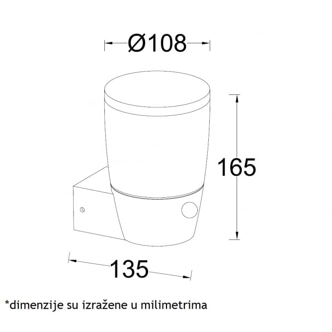 SVETILJKA JM-069 ZIDNA 1*E27 IP54 ANTRACIT