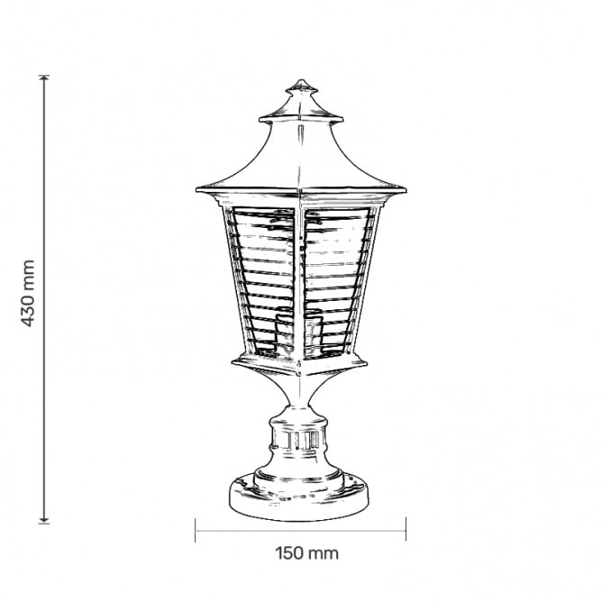 FENJER 1031 STUBNI 1*E27 CRNI IP44
