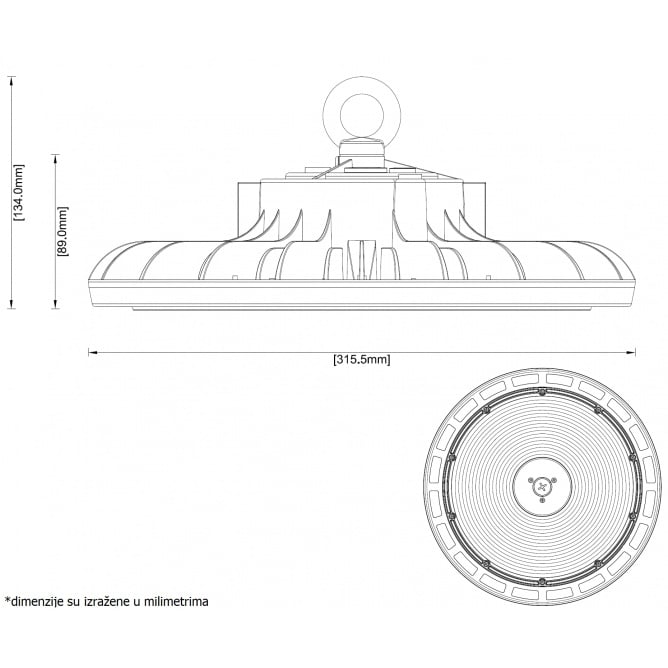 DAWN LED REFLEKTOR HBS-200W 4000K 90° IP65