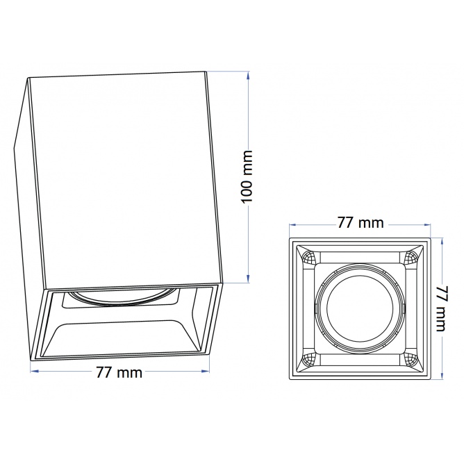 SVETILJKA JM-1008 1*GU10 CRNA/CRNA