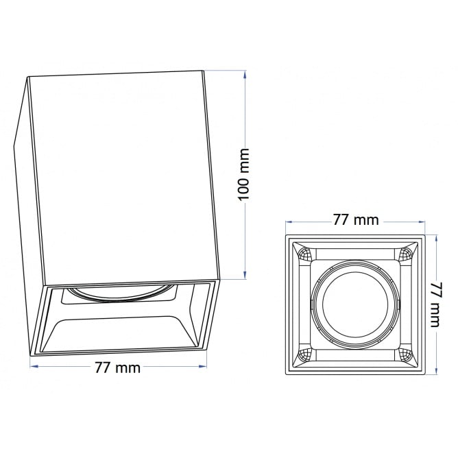 SVETILJKA JM-1008 1*GU10 BELA/ZLATO