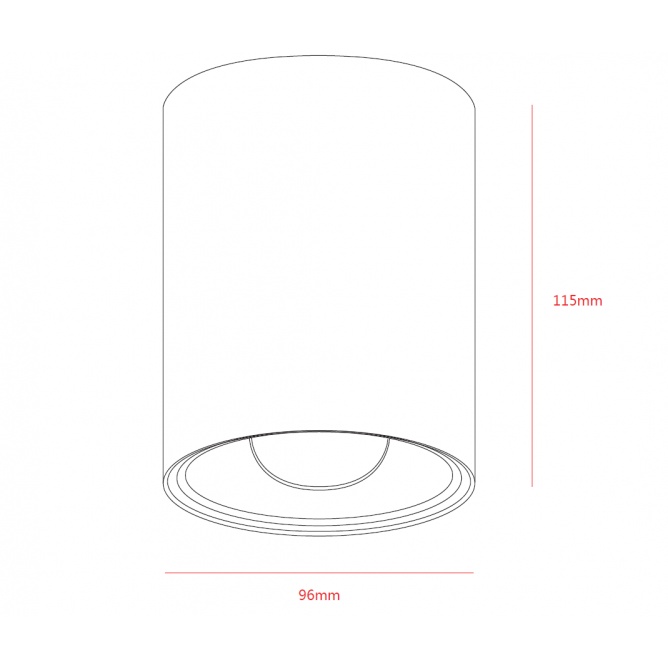 SVETILJKA JM-033 PLAFONSKA 1*GU10 IP20 BELA