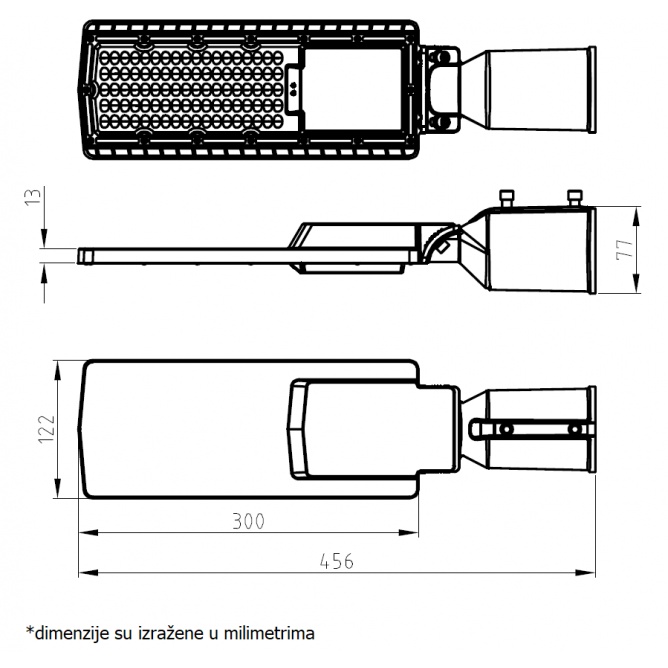 LED ULICNA SVETILJKA SL04 50W 4000K 6000lm IP65