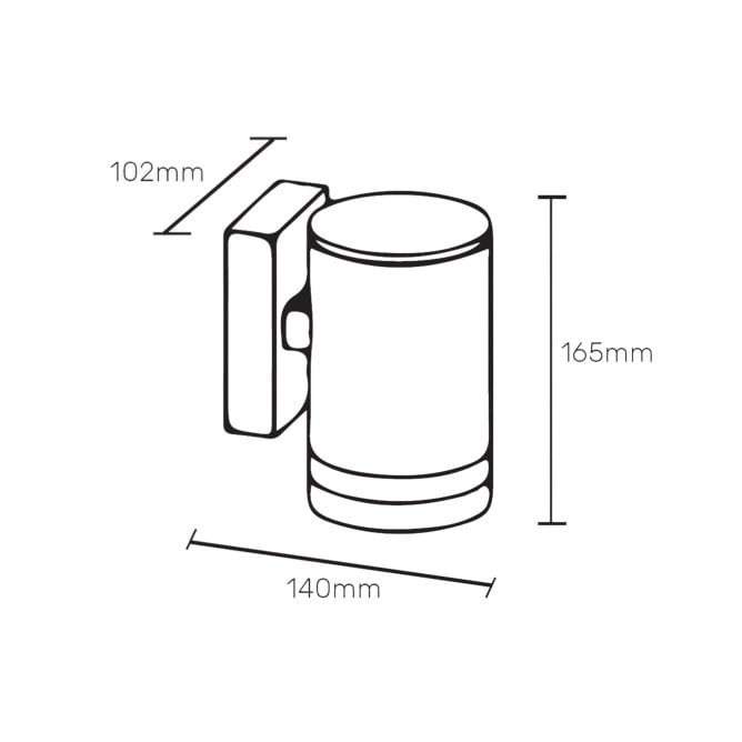 SVETILJKA JM-4078 ZIDNA 1*GU10 IP54 CRNA