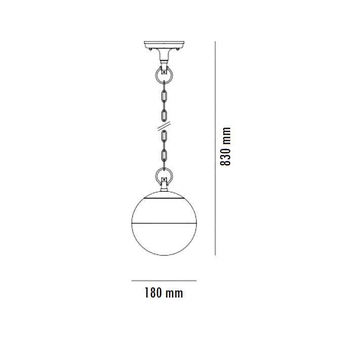 SVETILJKA JM-4822 VISILICA 1*E27 IP44 ANTRACIT