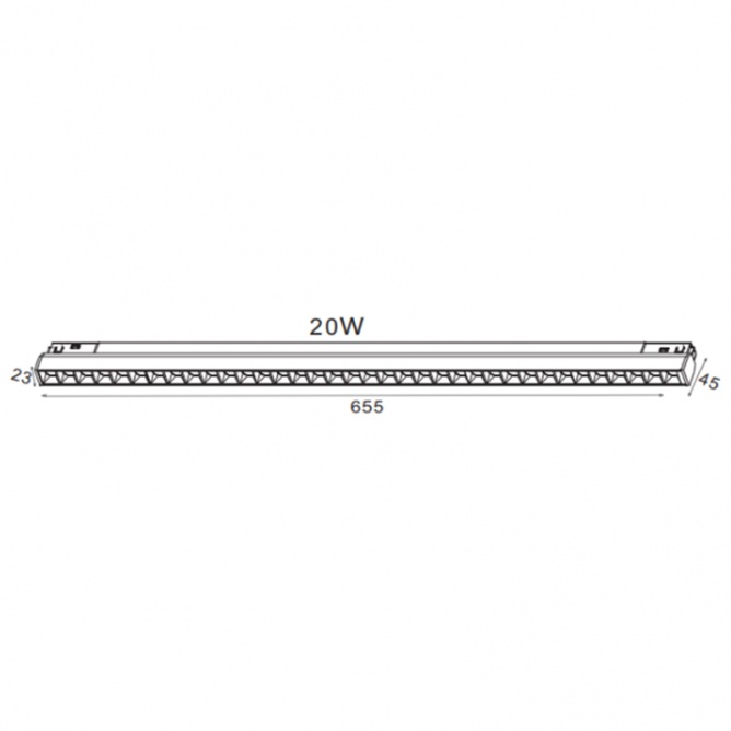 MAGNETIC SVETILJKA LED02-20W 3000K 30° 48V DC CRNA