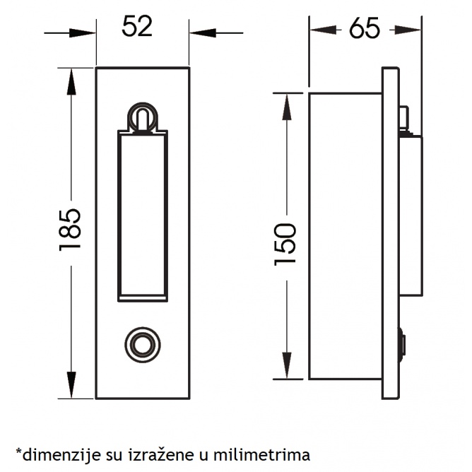 LED SVETILJKA JM-061 ZIDNA 3W 3000K HROM
