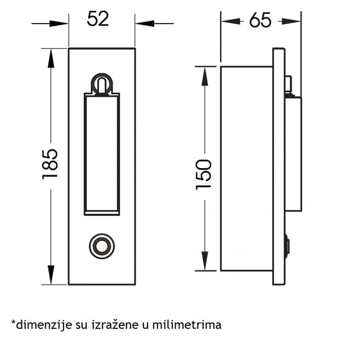 LED SVETILJKA JM-061 ZIDNA 3W 3000K BRONZA/CRNA
