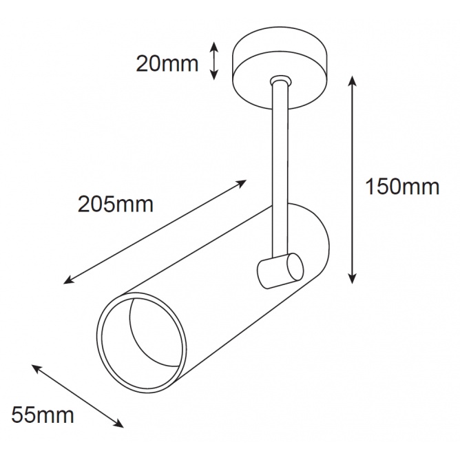 SVETILJKA JM-19418 N/Z PLAFONSKA 1*GU10 IP20 BELA