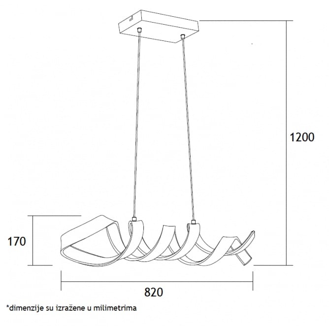 LUNA 147 LUSTER 54W 3000K BELA