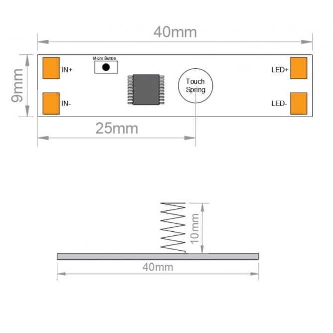 LED PREKIDAC DIMER DT03 TOUCH
