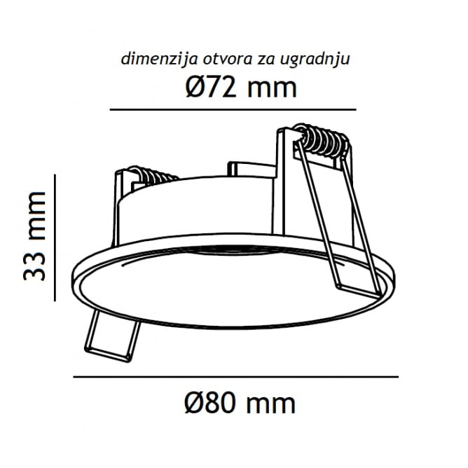 ROZETNA JM-050 1*GU10 CRNA