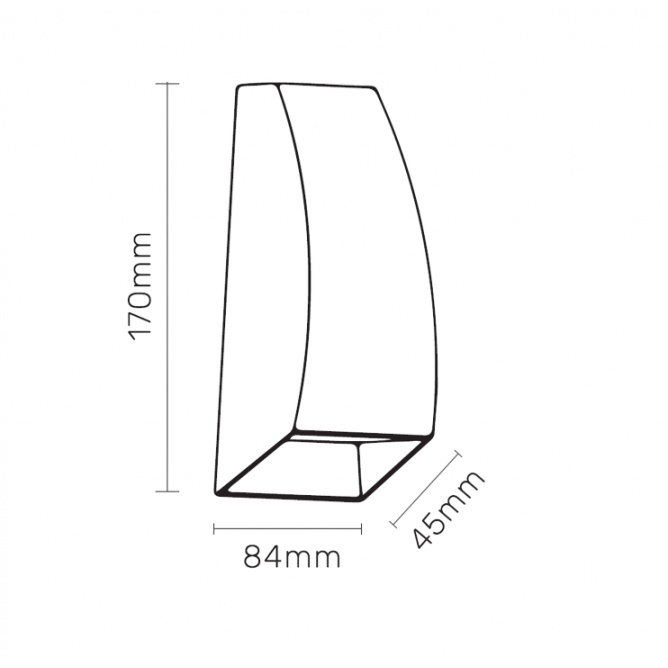 LED SVETILJKA 2211 ZIDNA 2*1W 4000K IP54 SIVA