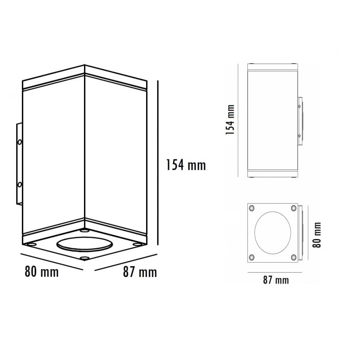 SVETILJKA JM-2123 ZIDNA 2*GU10 BELA IP65