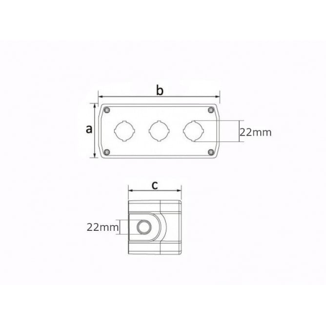 KUTIJA ZA TASTER 3 Bx3-22 (ZUTO/CRNA)