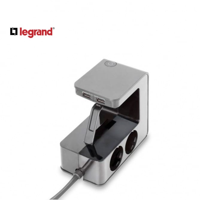 LG 694812 PRODUZNI BLOK SA KACENJEM 4X2P+E 2XUSB-A 1.5M (CRNA)