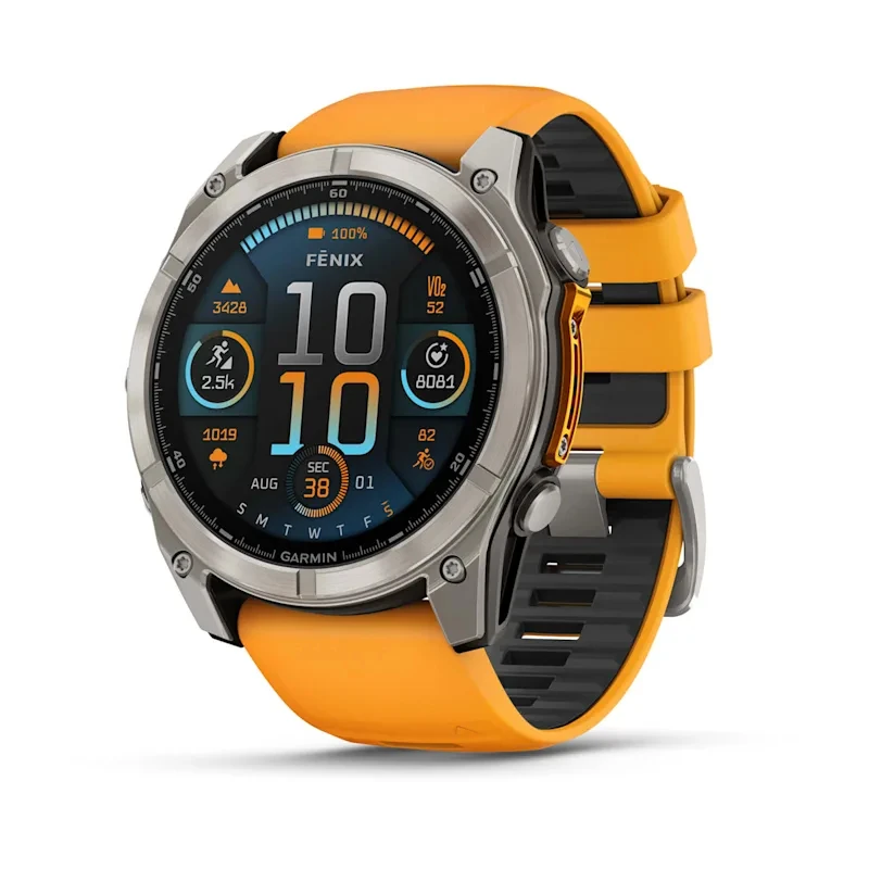Garmin Fenix 8 Sapphire srebrno narandžasti pametni sat 51mm