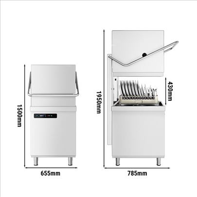 Komercijalna masina za pranje sudova 130kg