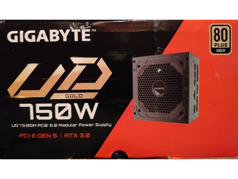 Modularno napajanje Gigabyte 750W ATX 3.0 PCI-e 5