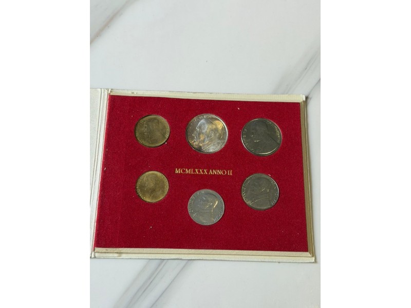 Unikatni kolekcionarski set kovanica Vatikana 1980