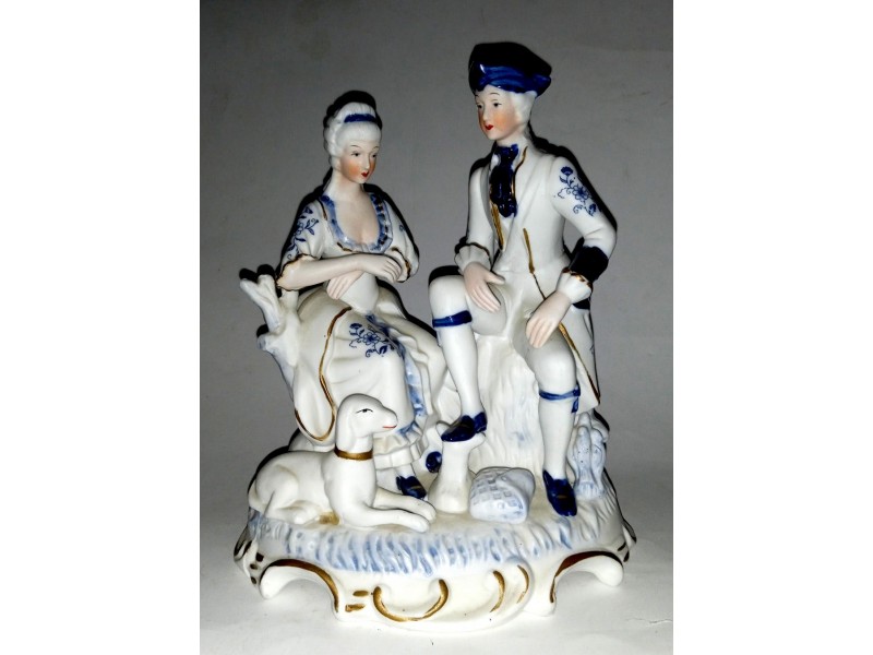 FIGURA - BISKVIT PORCELAN ZIG 22x16cm