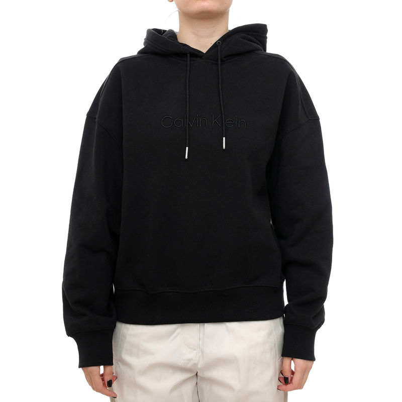 Ženski duks Calvin Klein A- logo emb french terry po hood