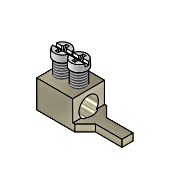 Priključna stezaljka (klema) 25mm² sa priključnim pinom
2 zavrtnja za pričvršćivanje provodnika