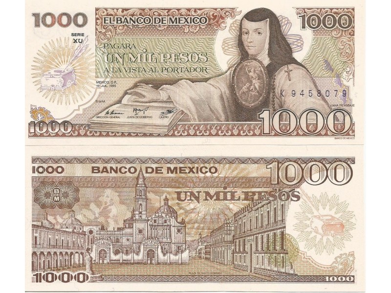 Mexico 1000 pesos 1985. UNC