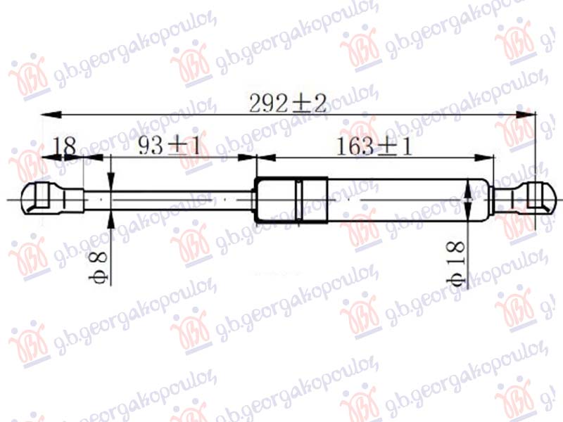 AMORTIZER GEPEK VRATA (290L-420N) INFINITI Q50 (2014-) (OEM: 84430-4GA2A, 844304GA2A)