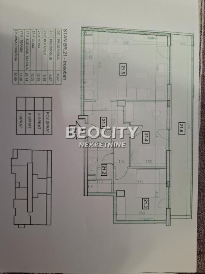 Novi Beograd, Bežanijska kosa, Pere Segedinca, 3. 0, 85m2, 299516EUR