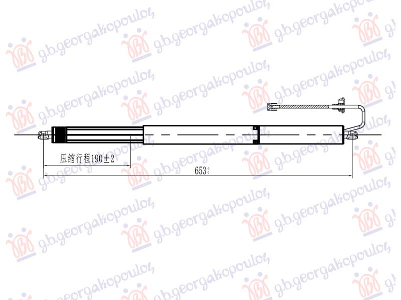 AMORTIZER GEPEK VRATA ELEKTRICNI AUDI Q8 (2018-2022) (OEM: 4M8827851D, 4M8827851E, 4M8827851F)