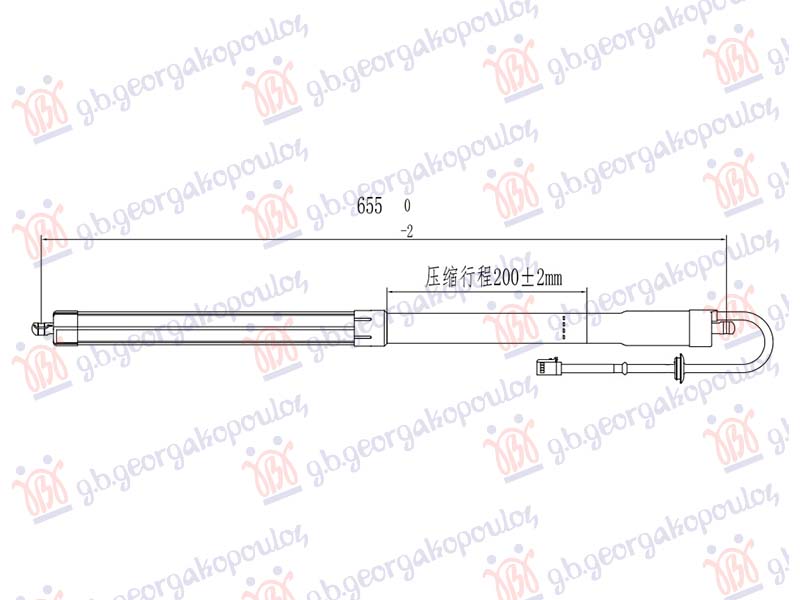 AMORTIZER GEPEK VRATA ELEKTRICNI NISSAN X-TRAIL (2014-2017) (OEM: 90561-4BA2A, 90561-4BA4A, 90561-4CL0A)