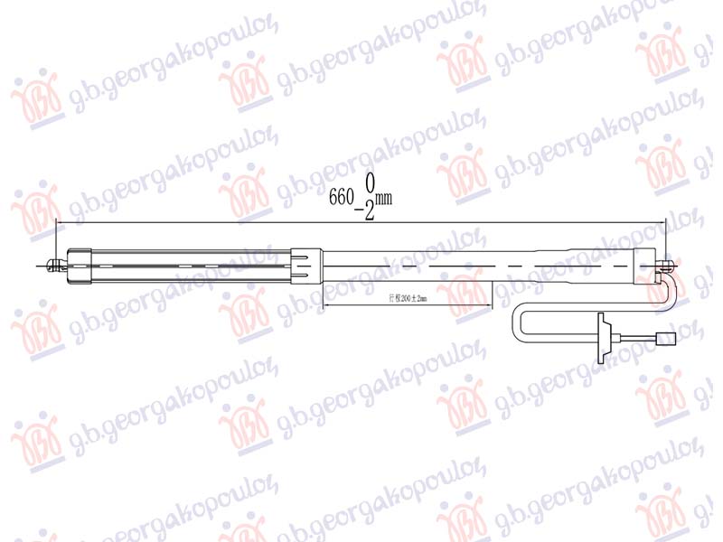 AMORTIZER GEPEK VRATA ELEKTRICNI VOLVO XC60 (2017-2022) (OEM: 31690929, 32136006, 32227614)