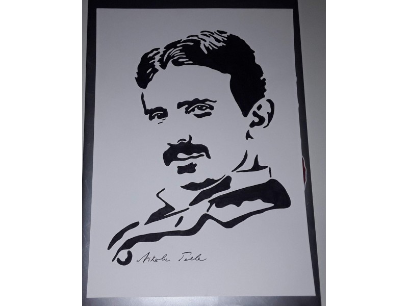 Crtez na hamer papiru 30 x 21,5 cm. - Nikola Tesla