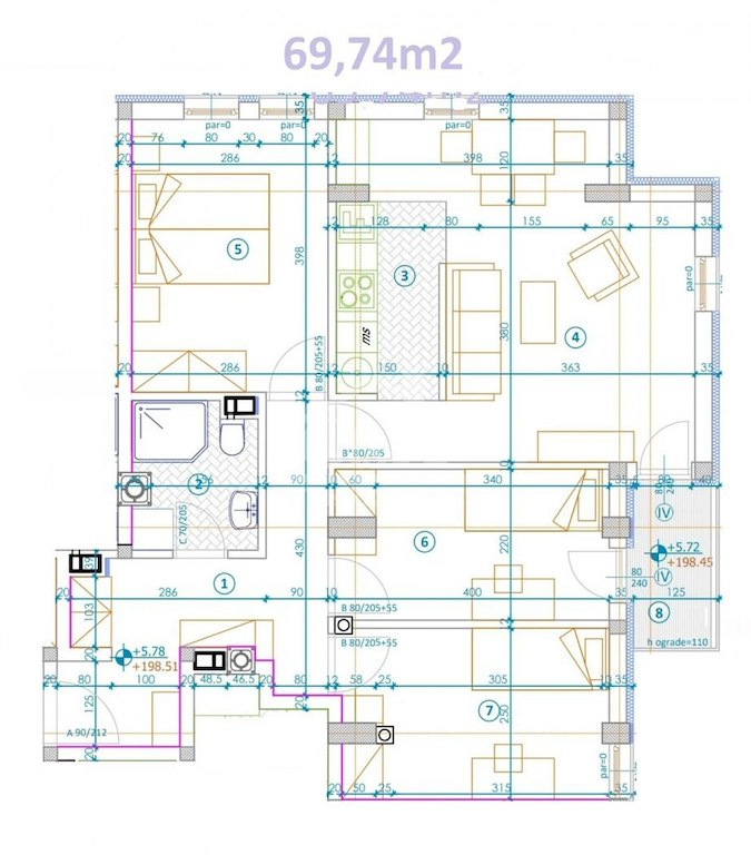 Troiposoban stan u izgradnji na najprestižnijoj lokaciji u Centru