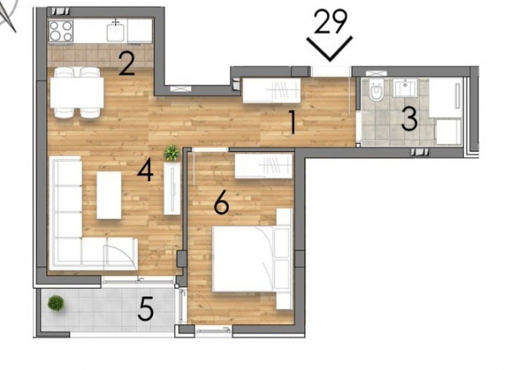 š:557840, Bulevar patrijarha Pavla, 2. 0 dvosoban