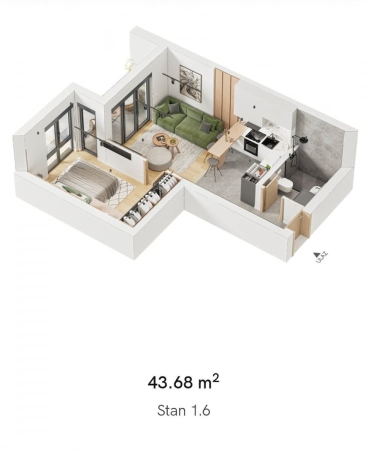 Prodaja, Stan, 43m2 , Centar
