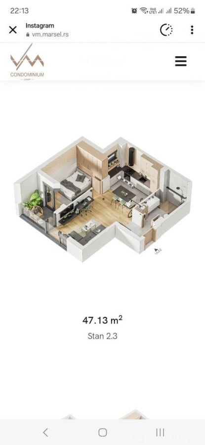 Prodaja, Stan, 47m2 , Centar