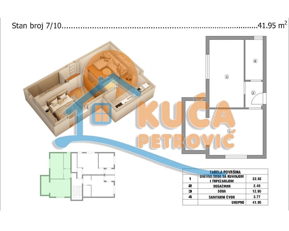 Novogradnja 42m2 Branko Bjegović