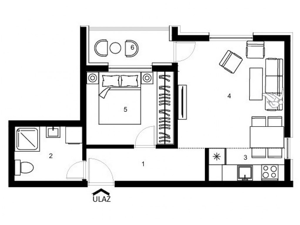 PALILULA KRNJACA 42m2 , T , 75100e