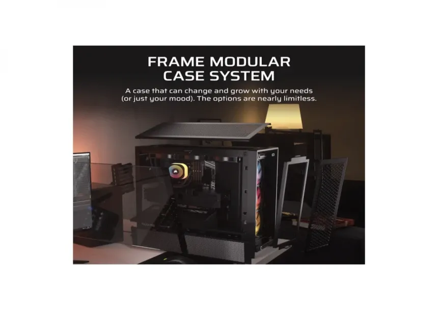 Kucište CORSAIR FRAME 4000D RS ARGB Mid-Tower/ATX/kaljeno staklo/bez napajanja/crna