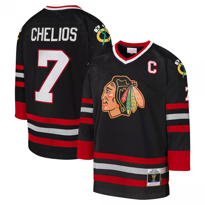 Chris Chelios 1997-98 Chicago Blackhawks Mitchell and Ness Alternate dres