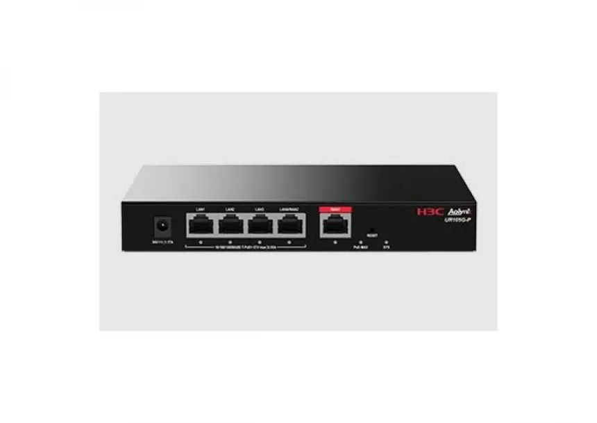 H3C Aolynk UR105G-P 5-Port Router, 1xGE WAN, 4xGE LAN, PoE+