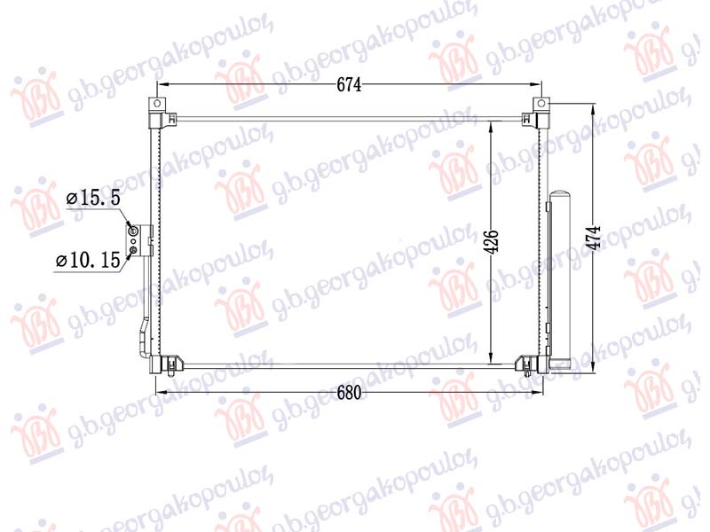 HLADNJAK KLIME BENZIN/DIZEL (696×426) ISUZU P/U D-MAX (2020-2024) (OEM: 8974914013)