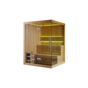 Sauna soba Nero - kanadski Hemlock - 1500x1200x1900 za 3 osobe sa rasvetom