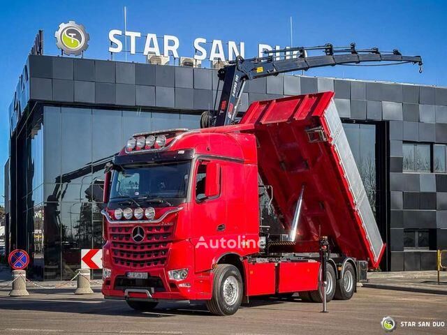 Mercedes-Benz AROCS 3358L 6x4 HIAB 192X-HIPRO E-6 Crane Kippe kiper