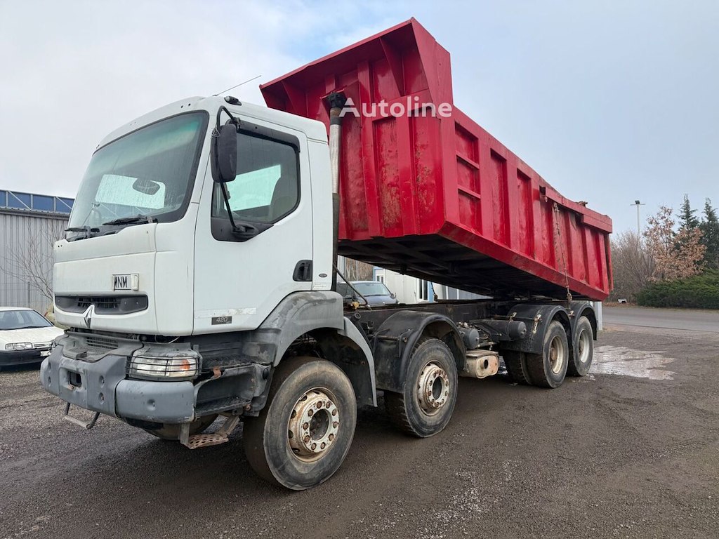 Renault Kerax 420 8x4 tipper full steel manual big box kiper